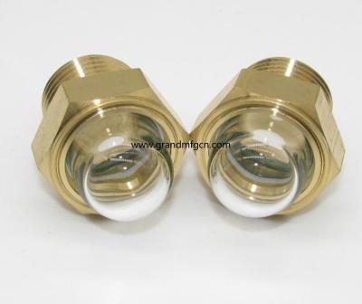 China Nickel Plated Domed Oil Level Sight Window M20x1.5 M22x1.5 Male Metric Threads with Glass for sale