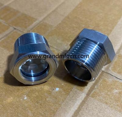 China Stainless Steel SS316 NPT 3/4 Oil Level Sight Gauge High Pressure 1500 PSI for sale