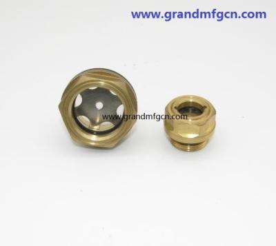 China BSP 3/4 Brass Hydraulic Oil Level Sight Glass with Reflector 1/8 Inch for sale