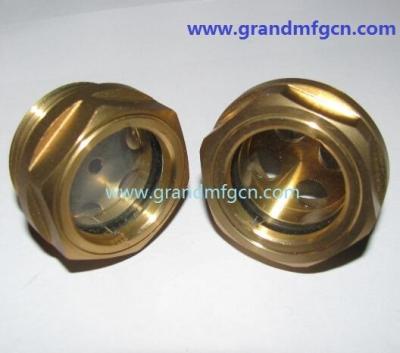 China BSP 3/8 1/2 Brass Aluminum Hydraulic Oil Level Sight Glass with Reflector for sale