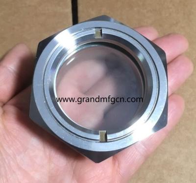 China M33x1.5 M36x1.5 SS304 Glass Lined Reactor Observation Sight Glass Sight Window Oil Level Gauge for sale