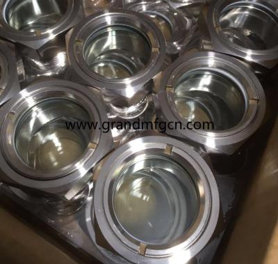 China M33x1.5 M36x1.5 SS304 Glass Lined Reactor Observation Sight Glass Sight Window Oil Level Gauge for sale