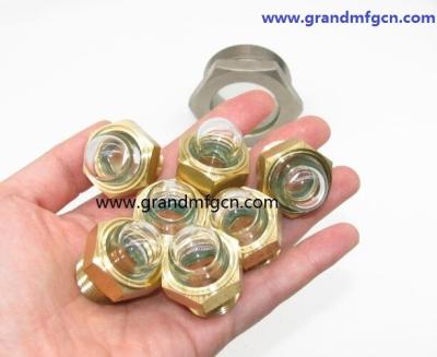 China G3/4 Male BSP Dome Oil Level Glass Sight Fluid Level Indicator Natural Glass for sale