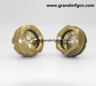China Brass Oil Sight Glass Level Window for Hydraulic Compressor Reducer Pump 1/2 Inch for sale