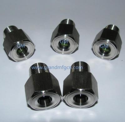 China Stainless Steel 304 Gear Box Oil Level Gauge NPT 3/8 1/4 Inch Knob Type Observation Indicator for sale