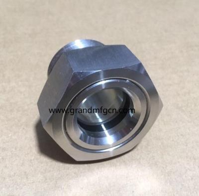 China Stainless Steel 304 BSP 1/2 Inch Knob Type Oil Level Indicator Sight Glass Gauge for sale