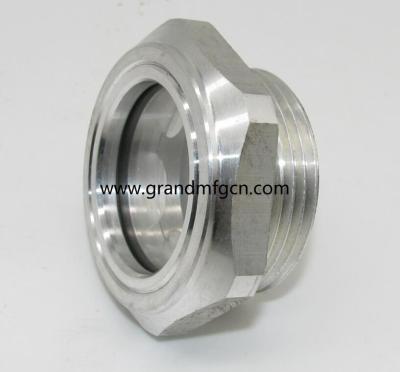 China Aluminum Oil Sight Glass G1/2 Hexagon Screw-in Tempered Glass for Worm Compressor for sale