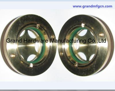 China Brass Hydraulic Oil Sight Glass Level Window 1/2 Inch BSP for Screw Compressor for sale