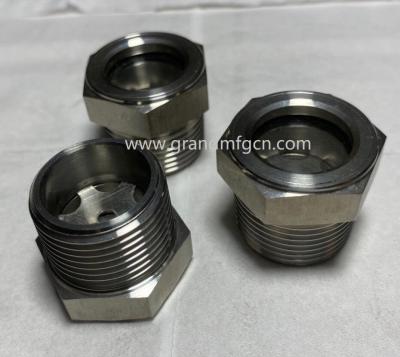 China Pressure Tested Oil Level Sight Glass NPT 1/4 1/2 Inch Male Thread for Industrial Oil Storage Tank Gearbox for sale