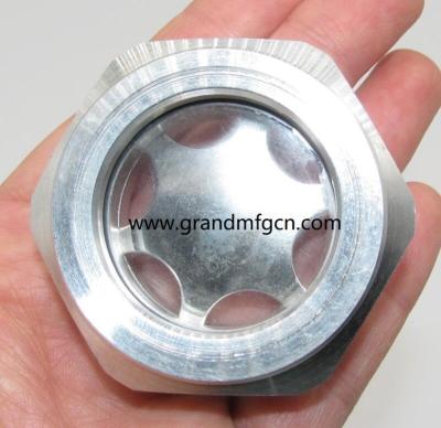 China Aluminum 6061 Oil Sight Glass G1 1/4 Reducer Level Indicator 5-10 Bar OEM for sale