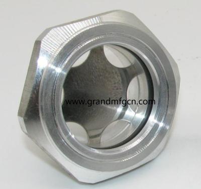 China Aluminum Oil Level Sight Glass Gauge M60x2 Thread 5-10 Bar for Compressor Gearbox for sale
