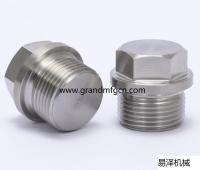 China 4 Inch Stainless Steel 304 316 Hex Plug Precision Machined Parts CNC Custom SS304 Fittings OEM for sale