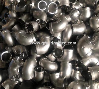 China NPT Stainless Steel 304 316 Elbow Connector Precision Machined Fittings OEM Custom CNC Parts for sale