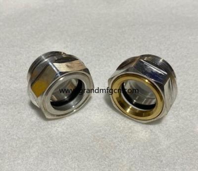 China M22 Aluminum Corrosion Resistant Oil Level Sight Glass Gauge 1.5 Inch Thread for sale
