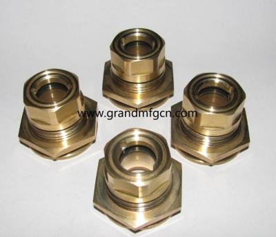 China UNF3/4 Oil Level Sight Glass with Hexagon Nut for Hydraulic Tank Level Indicator for sale