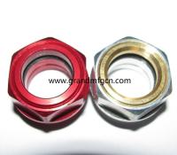 China Aluminum Anodized Oil Sight Glass M27x1.5 M18x1.5 Hex Screw-in Level Gauge 5-10 Bar for sale