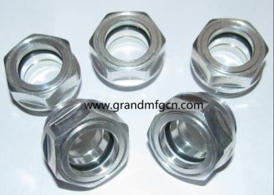 China Aluminum Anodized Oil Sight Glass M33 M22x1.5 Hex Screw-in Level Gauge 5-10 Bar for sale