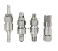 China Stainless Steel 304 316L Custom Precision Machined Parts OEM NPT SS304 Connectors 0.01mm Tolerance for sale