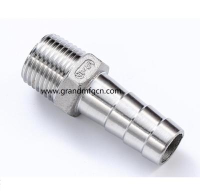 China Stainless Steel 304 316 Barb Connection Fittings Custom Precision Machined Parts Accessories for sale