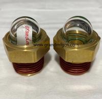 China Brass Sight Glass 1/2 NPT Oil Level Gauge 5-10 Bar for Pumps and Gearboxes for sale