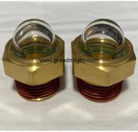 China 1/2 NPT Clear Domed Oil Sight Glass Hex Screw-In Level Gauge Aluminum 6061 5-10 Bar for sale