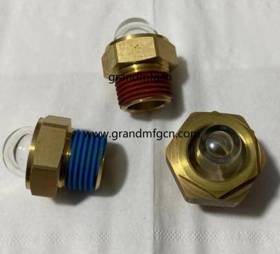China 1/2 Inch Male NPT Domed Liquid Level Gauge Sight Glass Indicator for Pumps Custom for sale