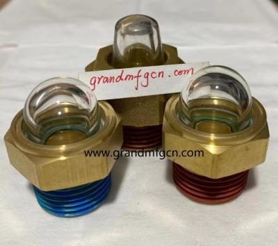 China 1/2 Inch Male NPT Pipe Thread Domed Sight Glass Level Indicator Oil Gauge for Pumps for sale