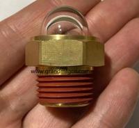 China Brass Oil Level Sight Glass 3/8 NPT Thread Hex Screw-In for Pump Gearboxes Compressors for sale