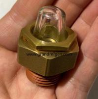 China Brass Sight Glass 1/2 NPT Oil Level Gauge 5-10 Bar for Pumps and Gearboxes for sale
