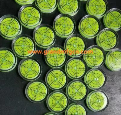 China Bull Eye Circular Level Vial Sight Glass Plastic PMMA 1-5 Bar Custom Sizes for sale