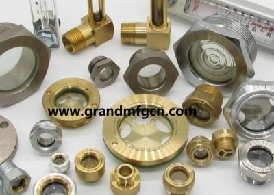 China BSP 1 1/2 Inch Brass Sight Glass Flow Liquid Level Gauge Circular Oil Level Indicator for Pumps for sale