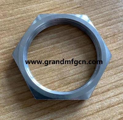 China stainless steel SUS304 hexagon locking nut precision turned SS304 fitting accessories for sale