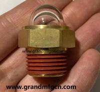 China Brass Sight Glass 1/2-14 NPT Hex Top Oil Level Gauge 3/8 Window 5-10 Bar for sale