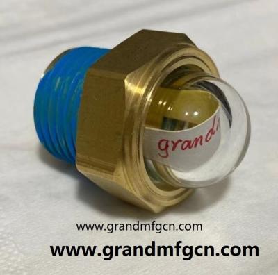 China Brass Oil Level Sight Glass G3/4 BSP Thread with Super Transparent Dome Glass Indicator for sale