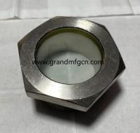 China Stainless Steel 316 Male NPT Thread Sight Glass 4Mpa Oil Level Gauge with Big Viewing Port for sale
