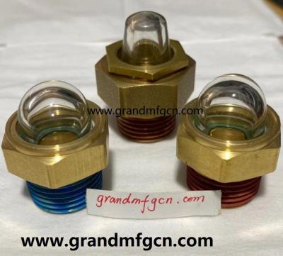 China Brass Oil Sight Glass M20x1.5 Air Compressor Flow Indicator 5-10 Bar for sale