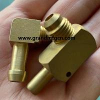 China Custom Precision Brass Machined Parts CNC Turned Elbow Thread Connectors 0.01mm Tolerance for sale