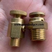 China Brass NPT Thread Radiator Vent Plug Precision CNC Machined Parts 0.01mm Tolerance for sale
