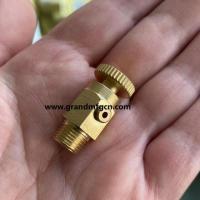 China Brass NPT Thread Radiator Vent Plug Precision CNC Machined Parts 0.01mm Tolerance for sale