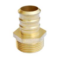 China Custom Precision Brass Machined Parts CNC Turned Elbow Thread Connectors 0.01mm Tolerance for sale