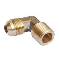 China Custom Precision Brass Machined Parts CNC Turned Elbow Thread Connectors 0.01mm Tolerance for sale