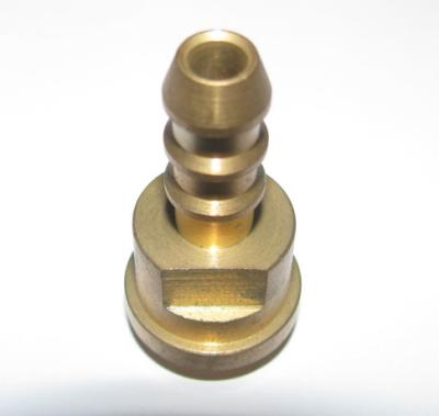 China Custom Precision Brass Machined Parts CNC Turned Elbow Thread Connectors 0.01mm Tolerance for sale