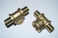 China Custom Precision Brass Machined Parts CNC Turned Fittings with +/-0.01mm Tolerance for sale