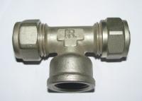 China Custom Precision Brass Machined Parts CNC Turned Tee Thread Connectors 0.01mm Tolerance for sale