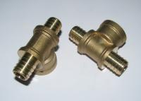 China Custom Precision Brass Machined Parts CNC Turned Tee Thread Connectors 0.01mm Tolerance for sale