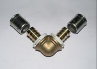 China Custom Precision Brass Machined Parts CNC Turned Tee Thread Connectors 0.01mm Tolerance for sale