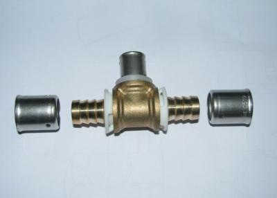 China Custom Precision Brass Machined Parts CNC Turned Tee Thread Connectors 0.01mm Tolerance for sale