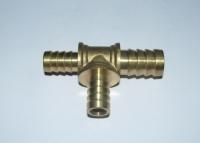 China Custom Precision Brass Machined Parts CNC Turned Tee Thread Connectors 0.01mm Tolerance for sale