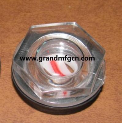 China Plastic Sight Glass M27x1.5 M36x1.5 M42x1.5 M60x2 Metric Thread for Oil Grease Containers for sale