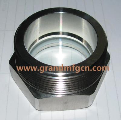 China Stainless Steel SS304 SS316 Oil Level Sight Glass 1 Inch 2 Inch NPT Thread Pressure Container View Port for sale